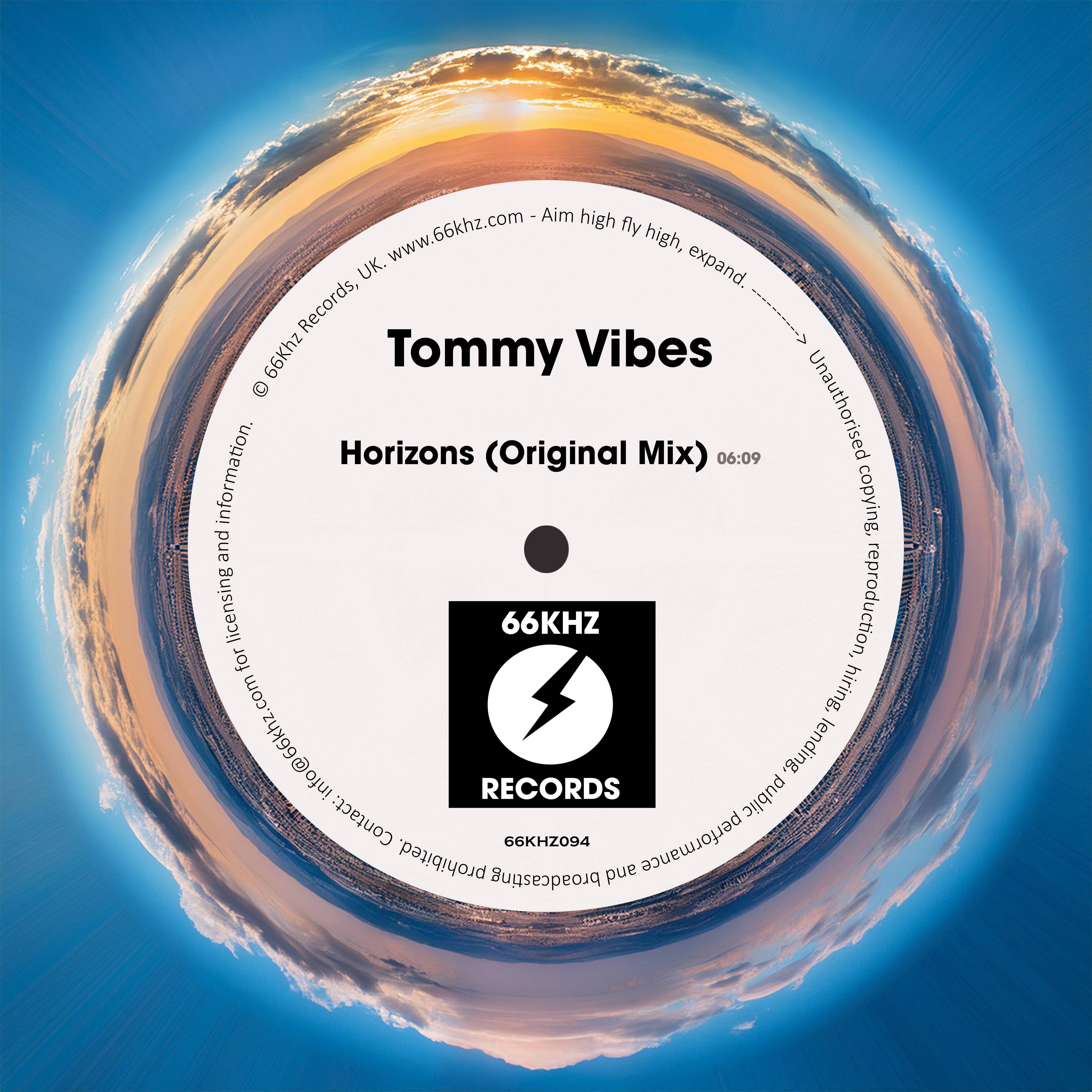 New release coming 23rd August - Tommy Vibes - Horizons – 66Khz Audio